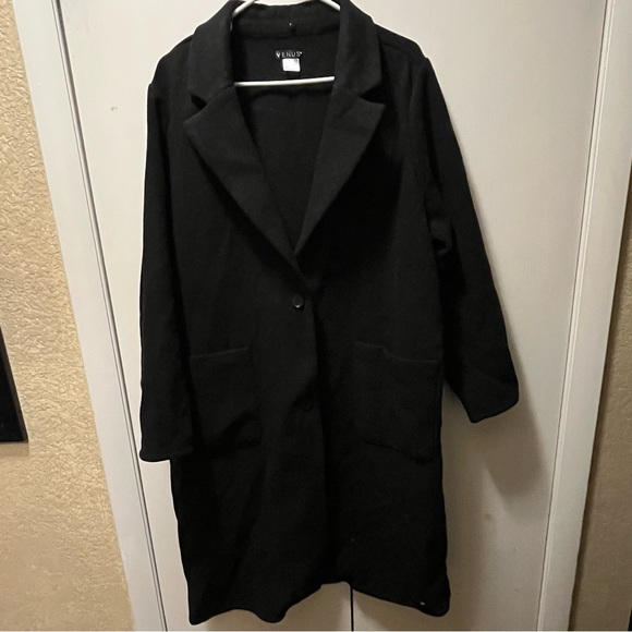 VENUS | Jackets & Coats | Venus Black Long Coat Classic Tailored Style ...